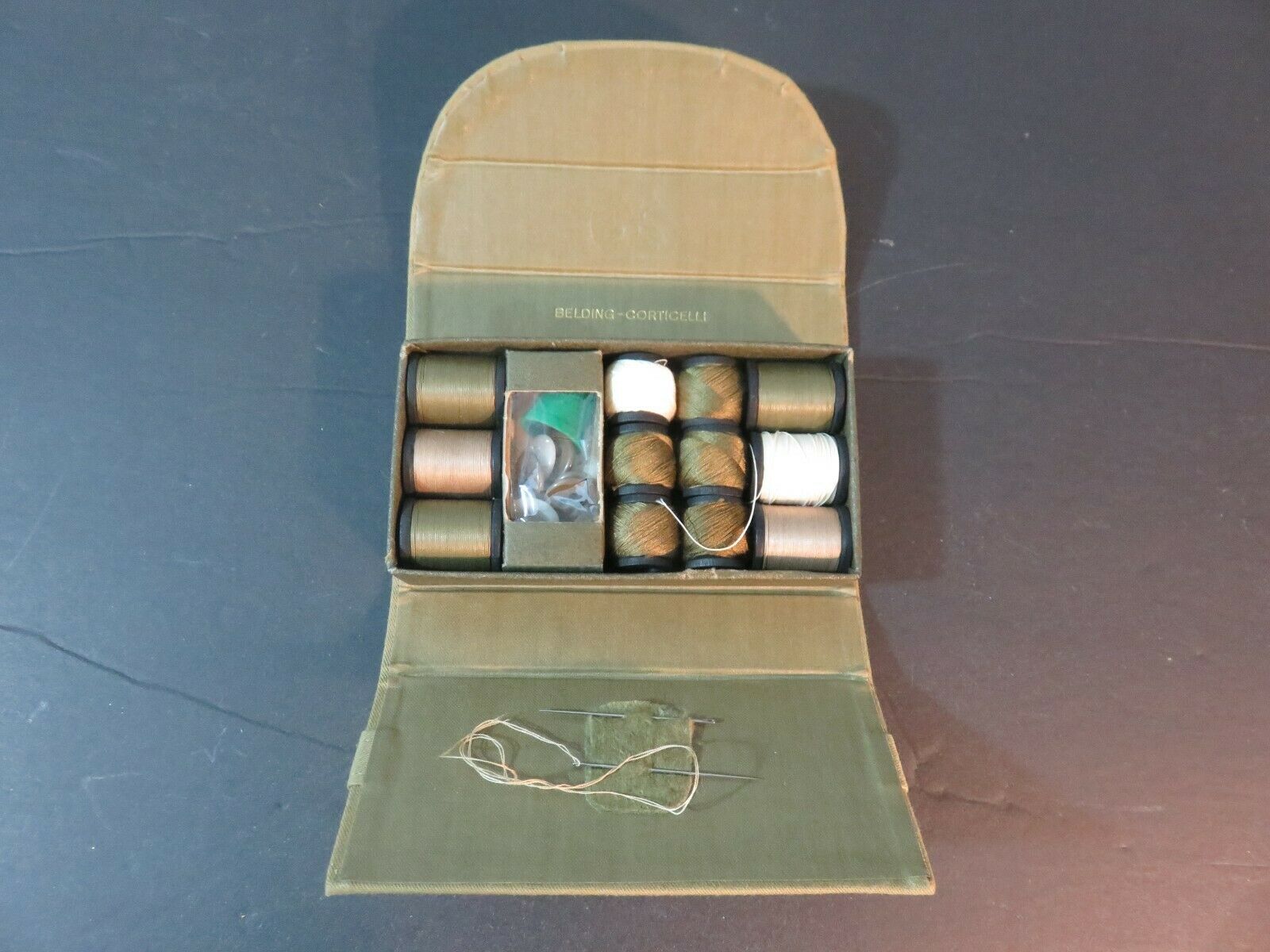 VTG WWII Army Military Belding - Corticelli Sewing Kit Thread & Buttons ...