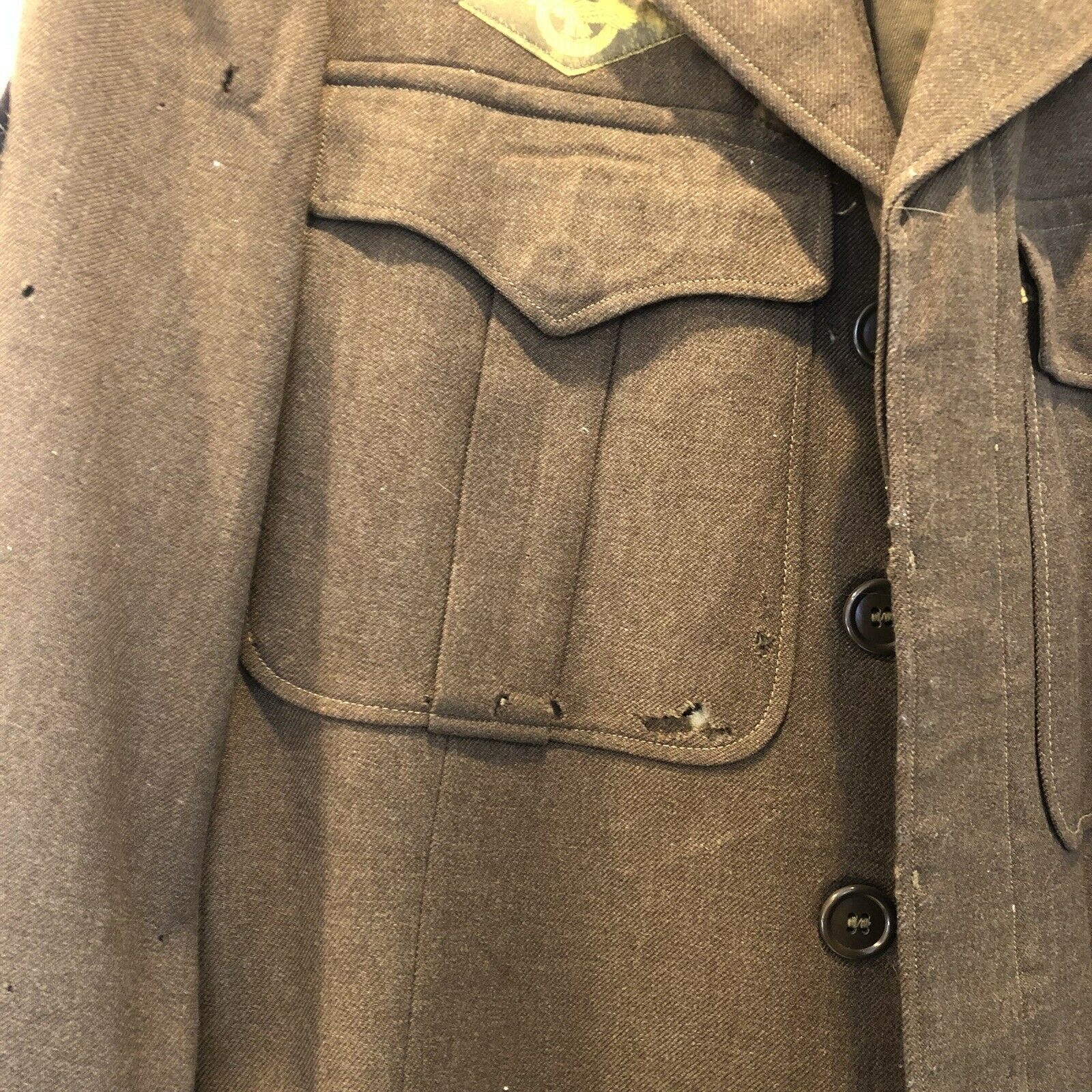 1944 WW2 WWII Army W/ Patches OliveIke Wool Field Jacket Uniform ...