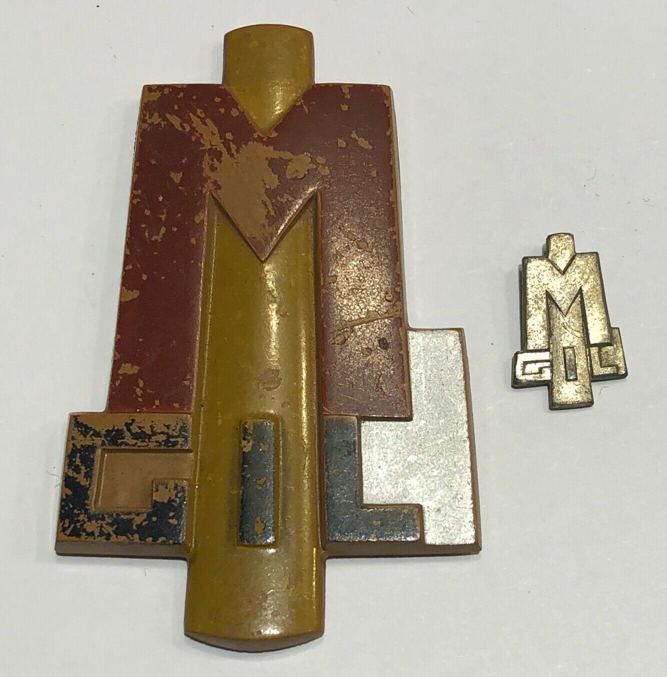 Set Of 2 WW2 Italian Army MUSSOLINI BADGES INSIGNIA PINS ITALY | #14900010