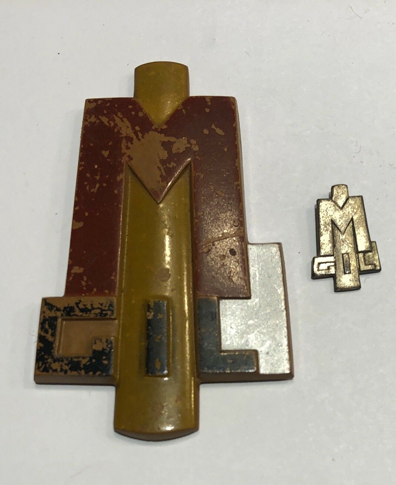 Set Of 2 WW2 Italian Army MUSSOLINI BADGES INSIGNIA PINS ITALY | #14900010