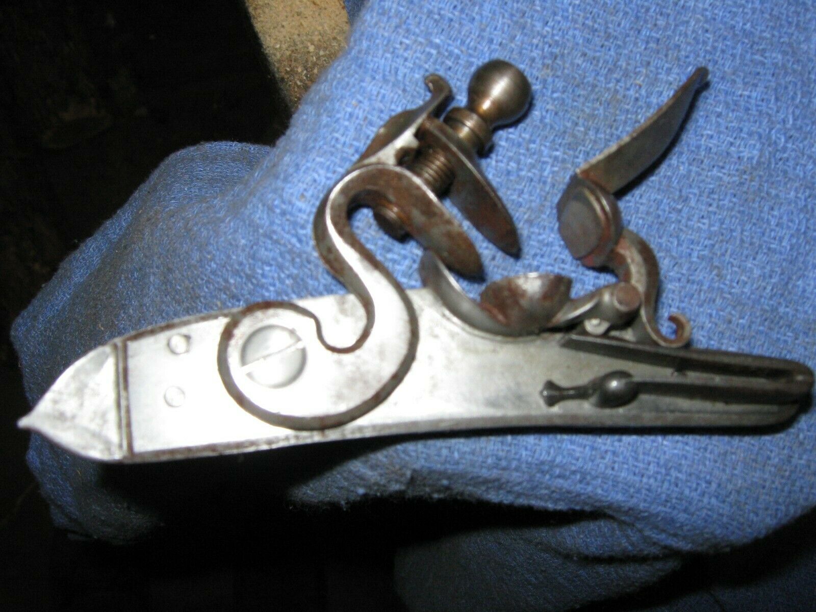 L&R Manton Flintlock. RH, Very Good Cond. Black Powder Pistol Or Rifle ...
