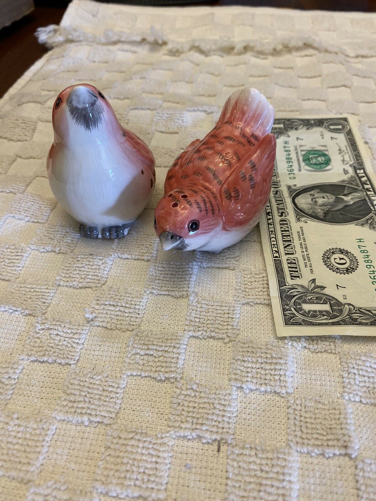 Vintage Ceramic Bird Couple Salt And Pepper Shakers Decorative ...
