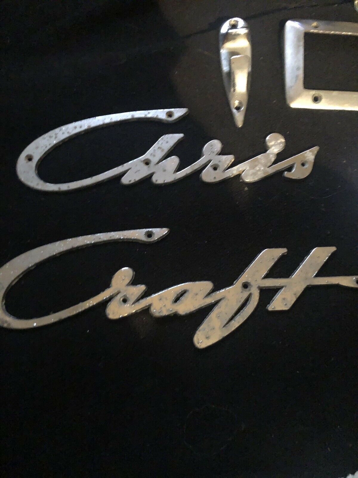 Chris Craft Emblems Cleats Lights And Threshold Vintage 1950s Chrome ...