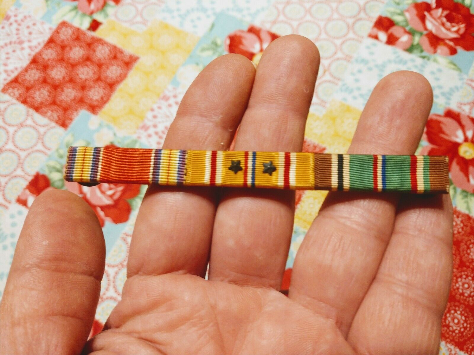 H WWII WW2 Ribbon Bar 2 Bars 5 Awards US Some With Campaign Stars ...