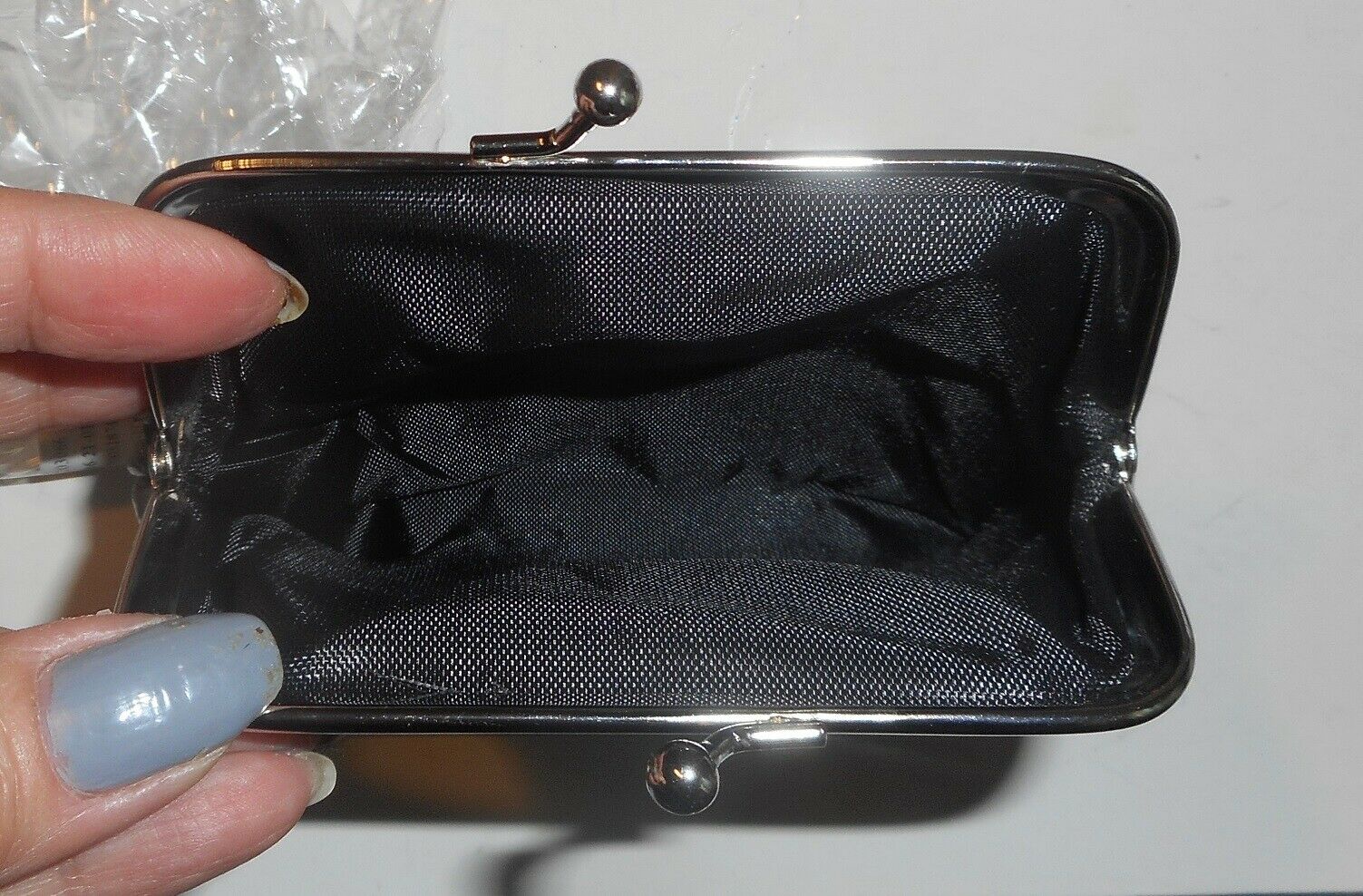 Maltipoo Dog Hand Painted Black Leather Coin Change Purse Clutch Wallet ...