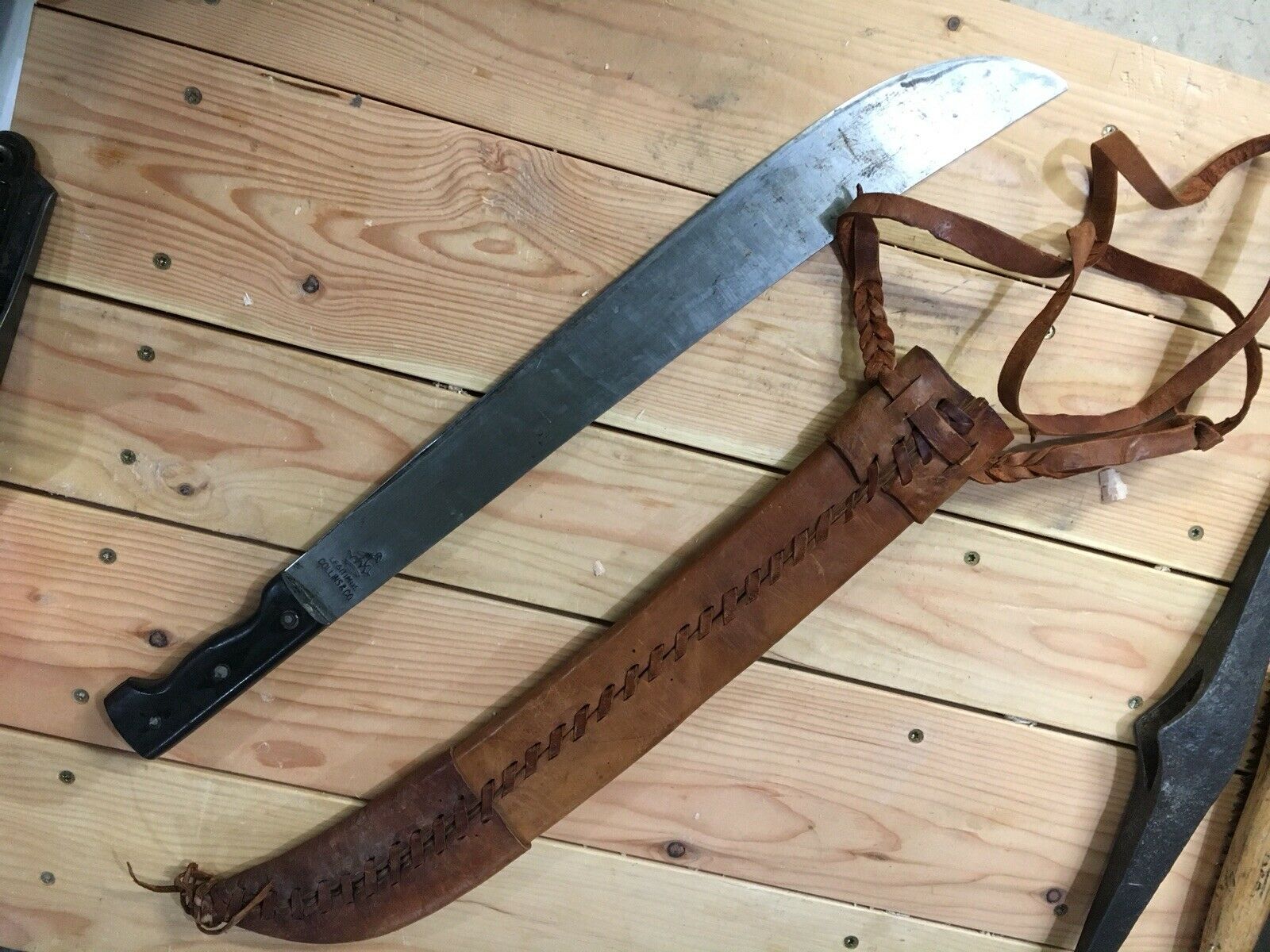 Vintage Collins & Co. Legitimus Machete W/Leather Sheath | #14722197