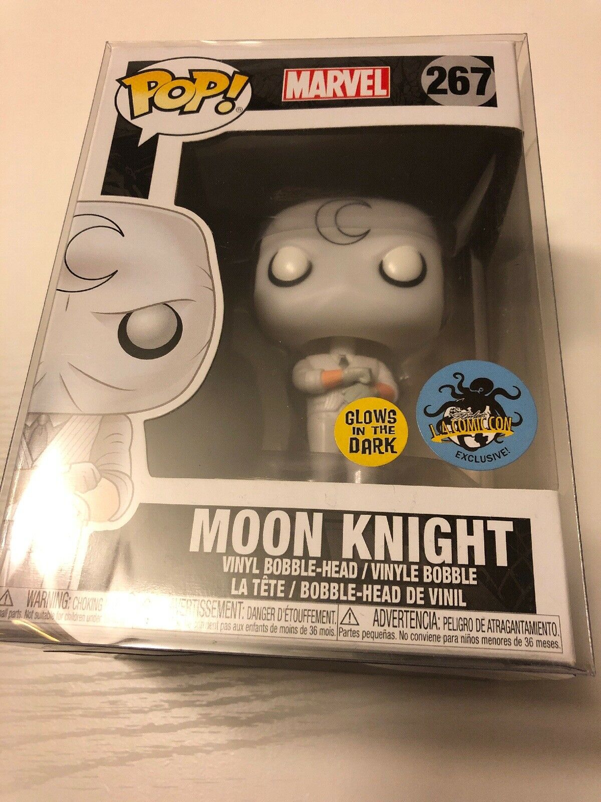 FUNKO POP MARVEL MOON KNIGHT LACC GLOW IN THE DARK WITH POP PROTECTOR ...