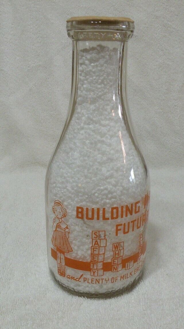 Qt Long Neck RUFF ' S DAIRY Milk Bottle St. CLAIR, MICH With Ruff Cap ...