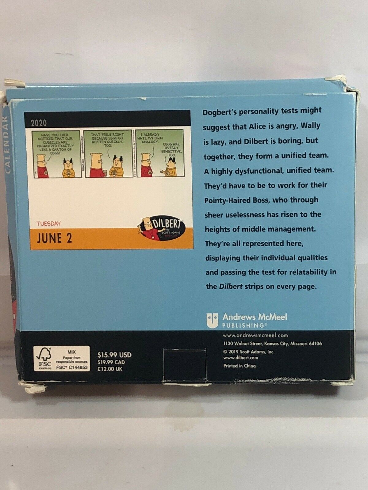 Dilbert 2020 Day - To - Day Boxed Calendar | #14882526