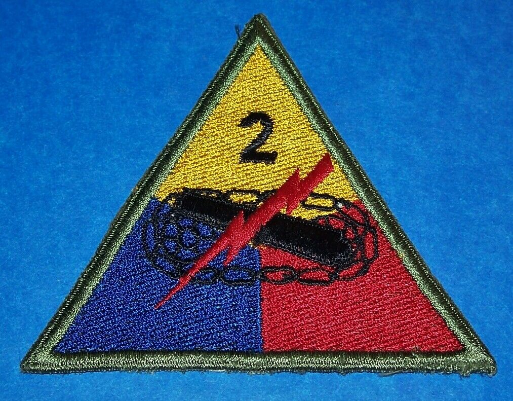CUT - EDGE POST WW2 GERMAN MADE 2nd ARMORED DIVISION PATCH | #14831551