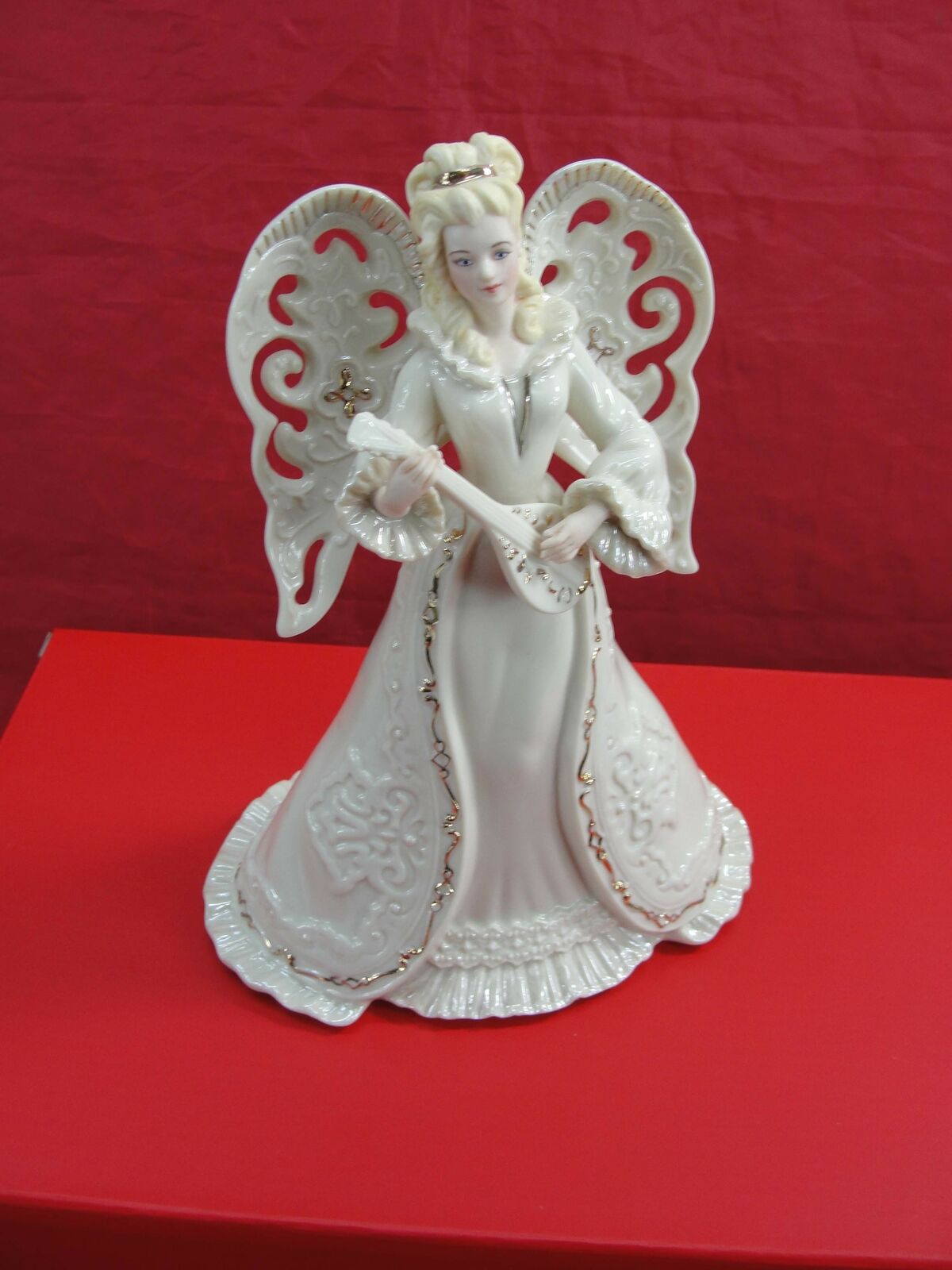 LENOX ANGEL SERENADE CHRISTMAS TREE TOPPER W/BOX 853519 PIERCED ...