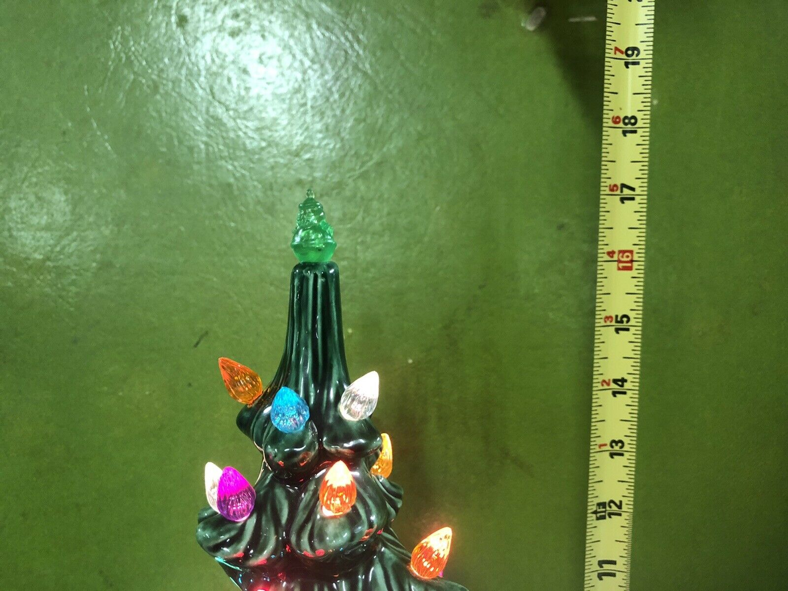 17 " Vintage Atlantic Mold 1976 Ceramic Lighted Christmas Tree W/ Bulbs ...