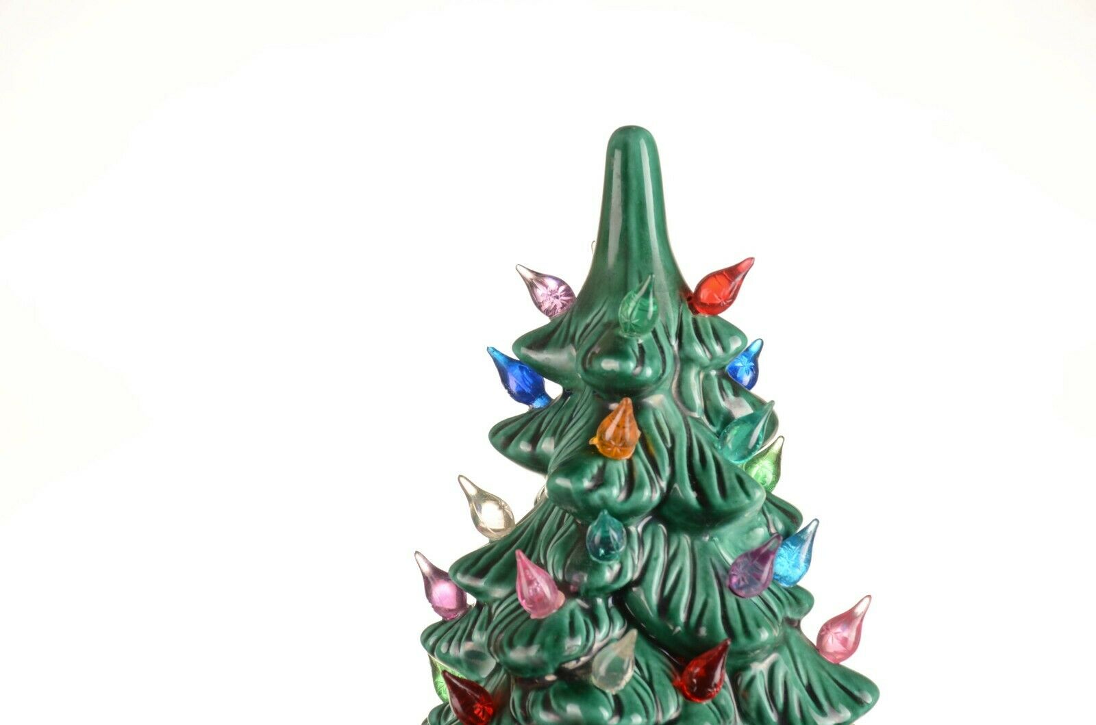 Vintage Ceramic Holland Mold Christmas Tree W Star Shaped Lighted Base ...