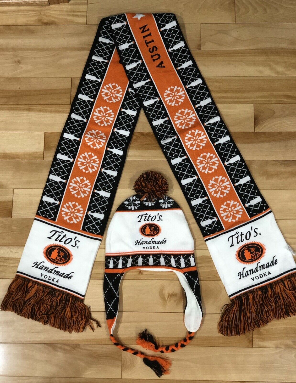 Tito ' S Handmade Vodka Hat Scarf Set - Ugly Christmas Sweater Party ...