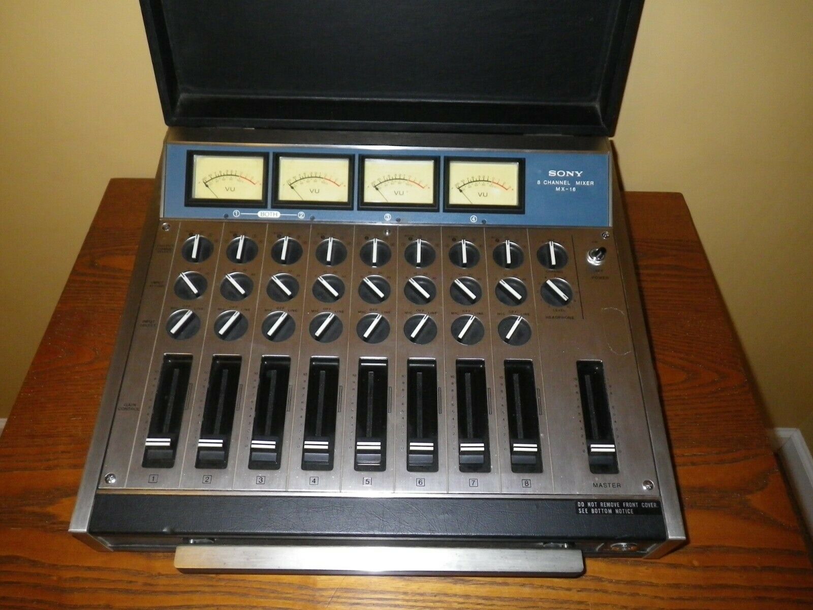 VINTAGE SONY MX - 16 LINE MIXER 8 - CHANNEL AUDIO MIC MICROPHONE MIXING ...