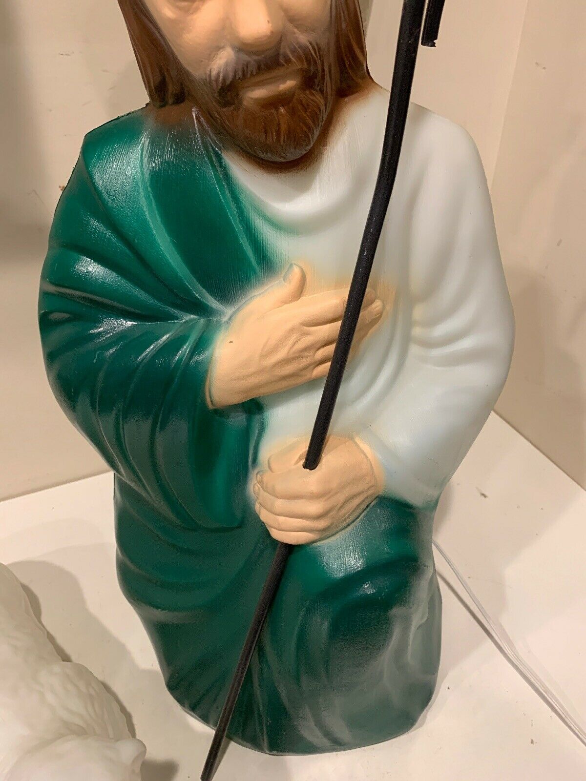 VTG Empire Christmas Nativity Scene Shepard & Sheep Lighted Blow Mold ...