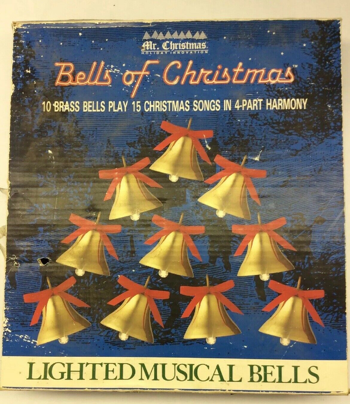 Vintage Mr. Christmas Bells Of Christmas Lighted 15 Songs 10 Bells ...