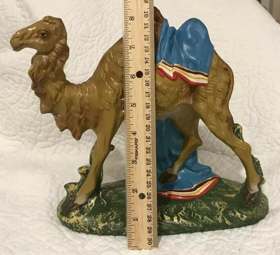 Vintage ITALY Paper Mache Nativity Standing Camel HAND PAINTED | #14607770