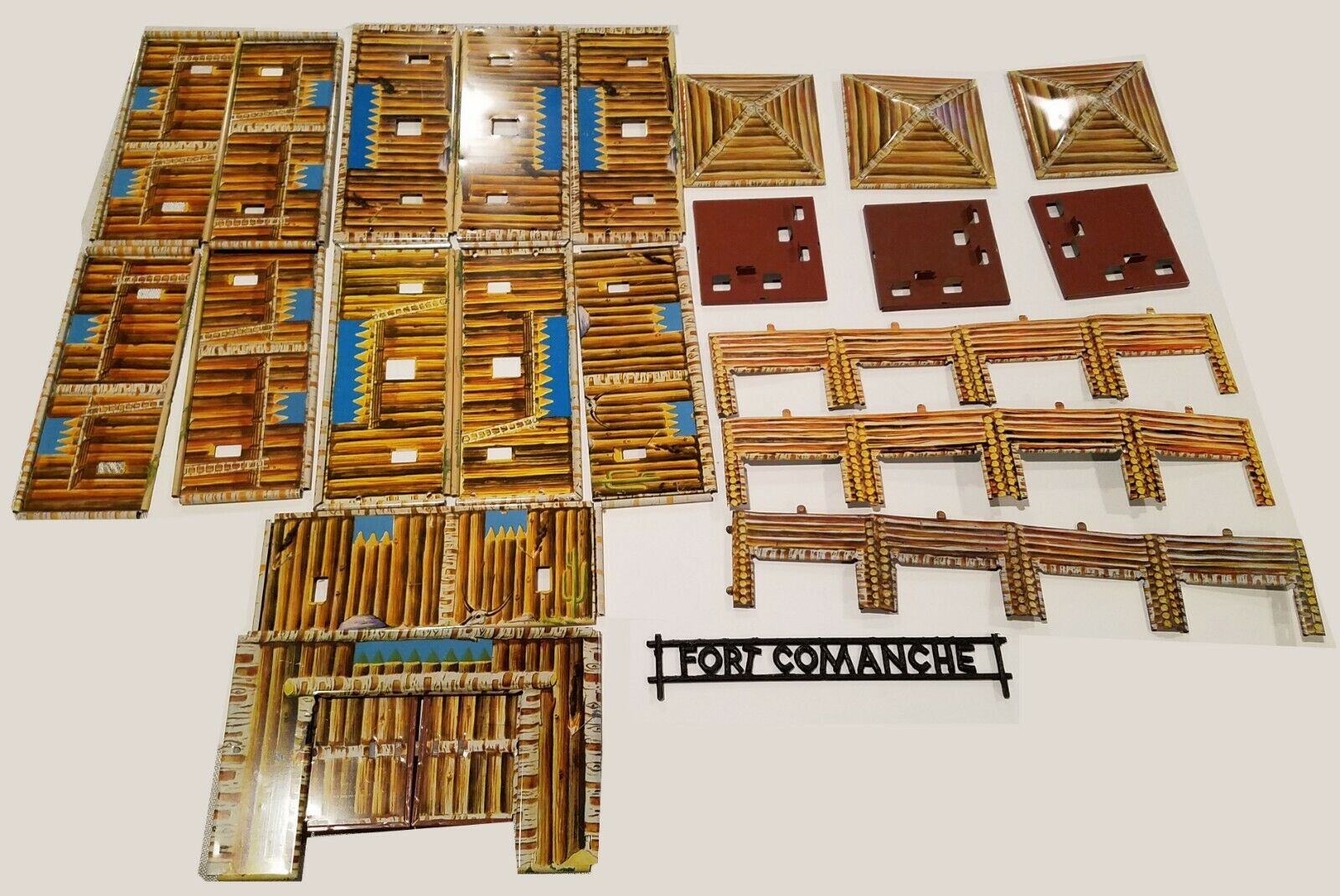 T Cohn Inc Tin Litho Fort Comanche Play Set And Figures | #14594038