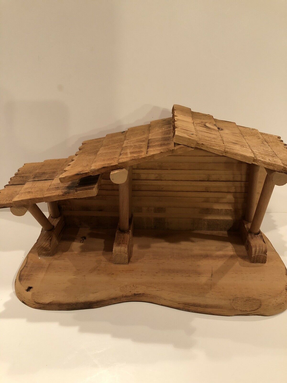 Precious Moments Wood Nativity Manger Stable For Mini Size Nativity ...