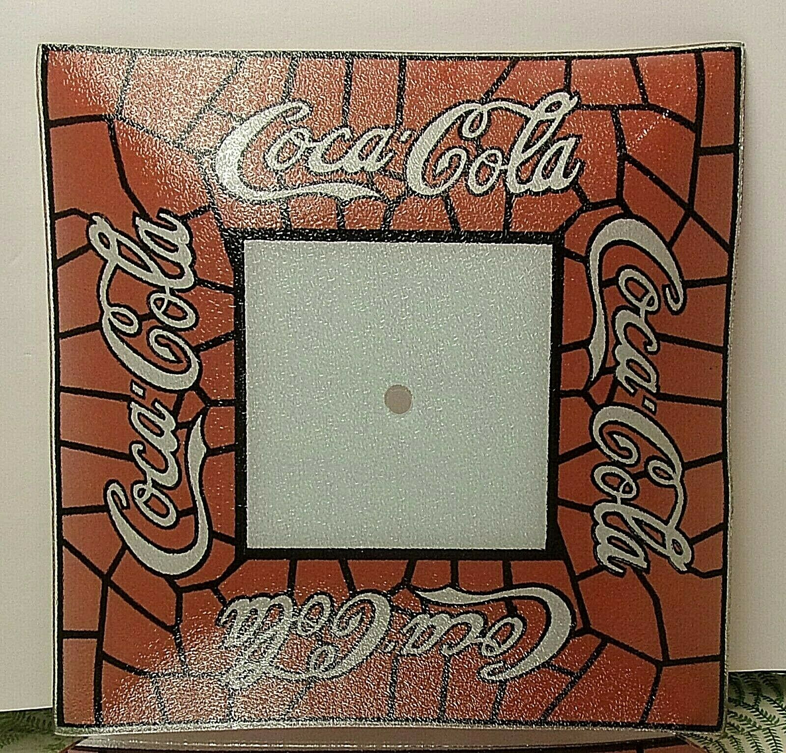COKE COCA COLA STAINED GLASS CEILING LIGHT LAMP SHADE COVER 14 INCH ...