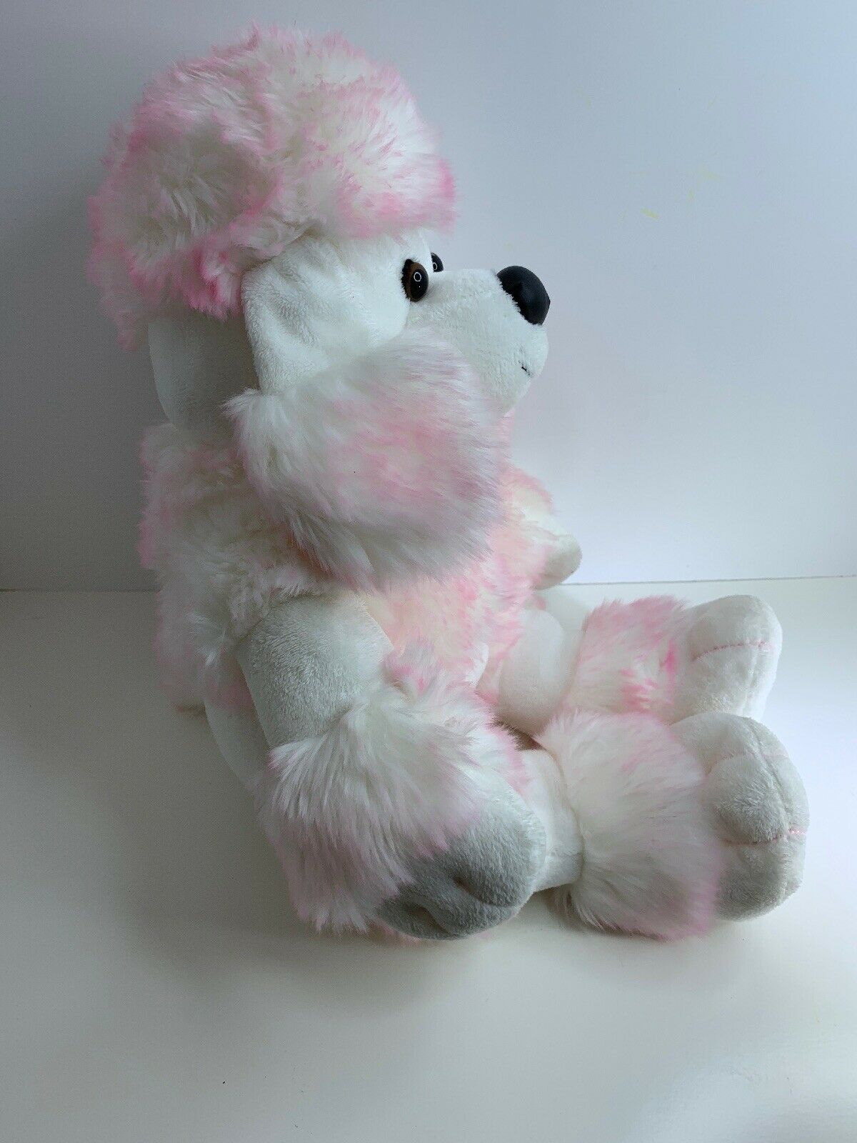 Build A Bear BAB White And Pink French Poodle Dog 20 " Tall Plush ...