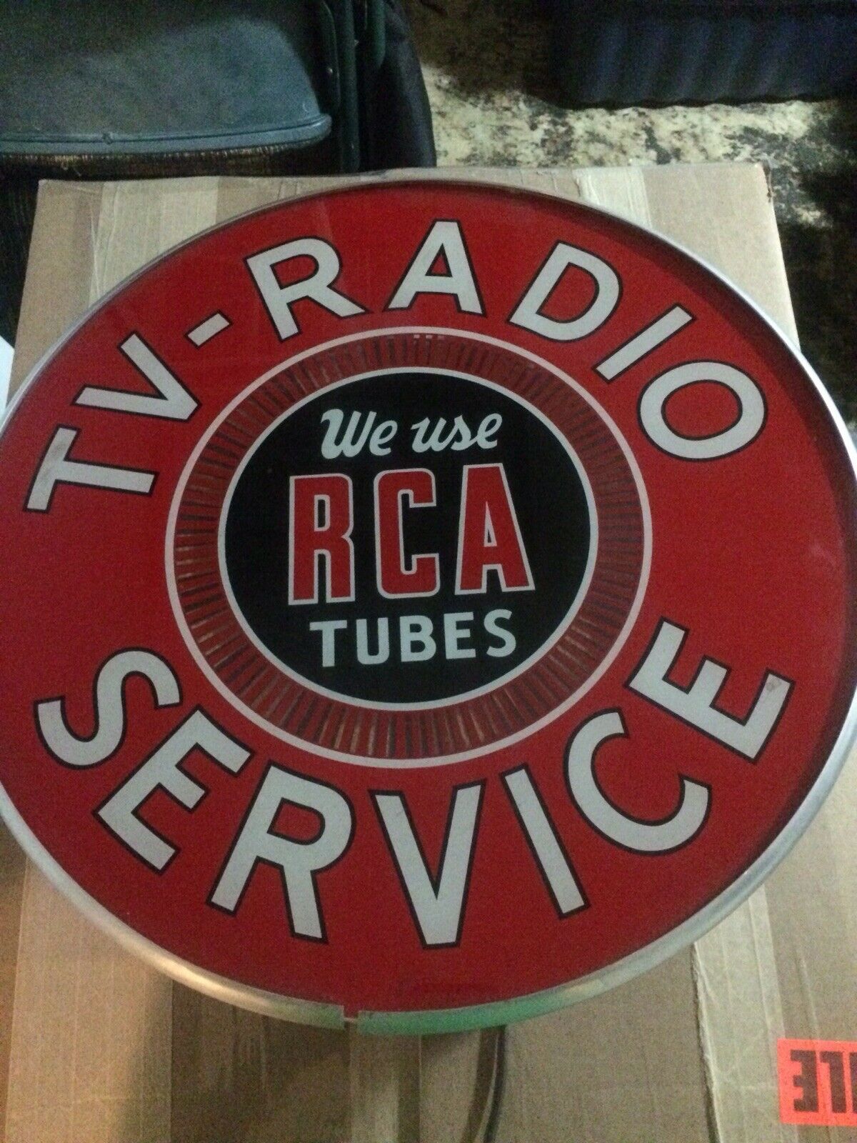 Vintage 1950 ' S RCA Advertising Spinner Light Up Sign | #14734570
