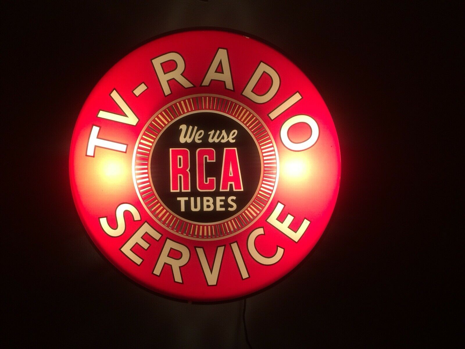 Vintage 1950 ' S RCA Advertising Spinner Light Up Sign | #14734570
