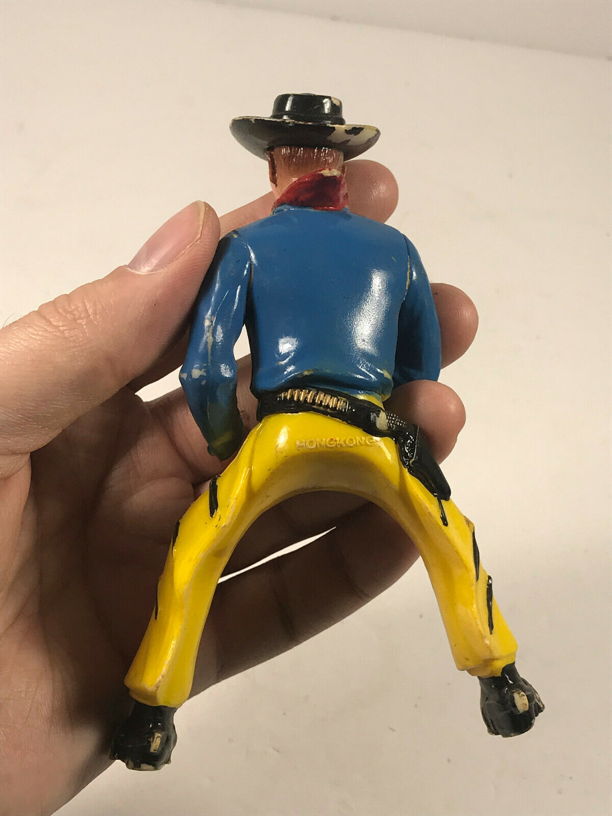 Vintage 1950 ' S Hard Plastic Western Cowboy Rodeo Rider Toy Figure ...
