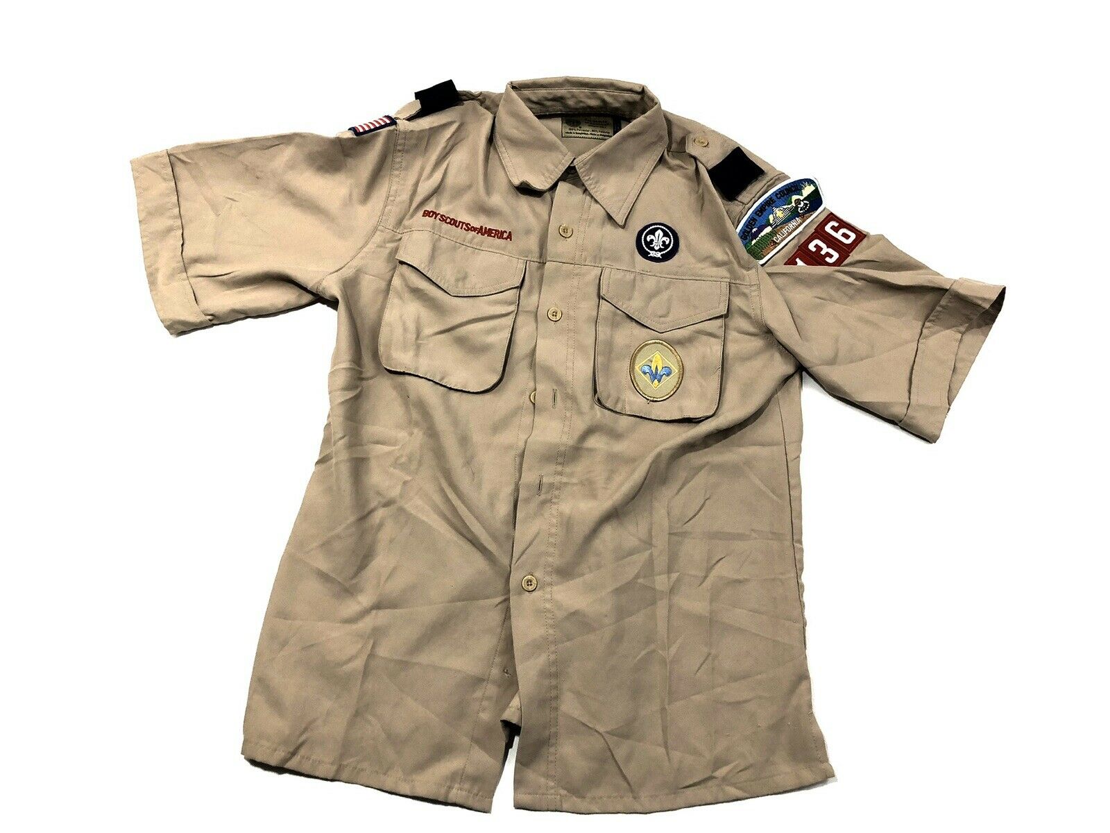 Boy Scouts Of America BSA Official Uniform Shirt Boys Youth Large ...