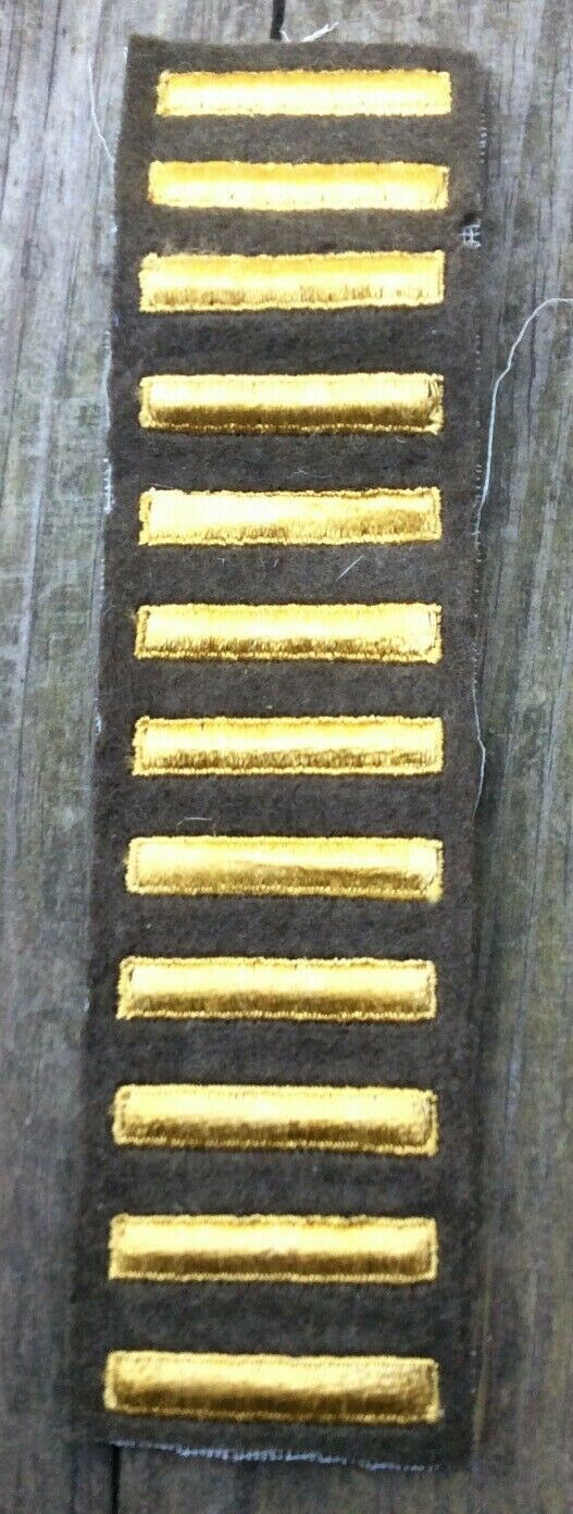 US Army Strip Of 12 WWII Overseas Bars Or Stripes Restoration World War ...