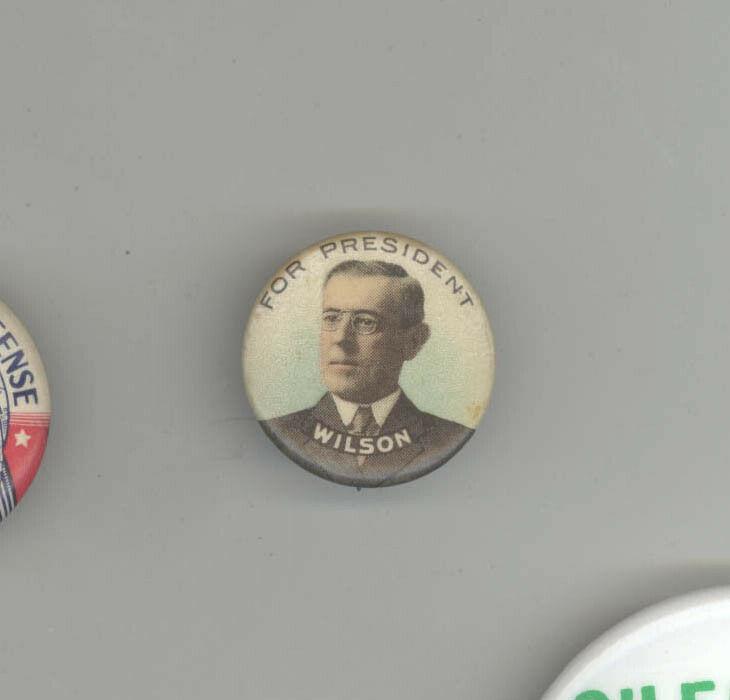WOODROW WILSON 1912 PRESIDENT Political PIN Button PINBACK Badge ...