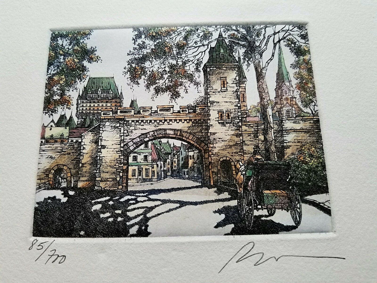 Signed JACQUES BROUSSEAU Limited Edition Etching Print La Porte St ...