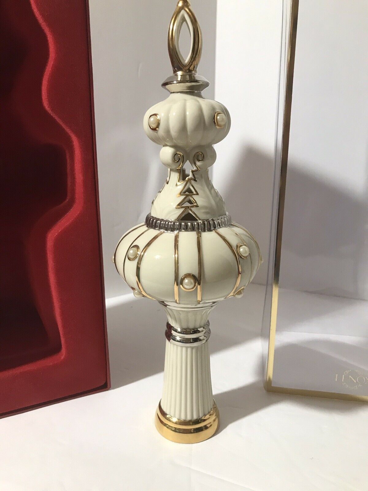 Lenox China FLORENTINE & Pearl Tree Top Topper Christmas Ornament ...