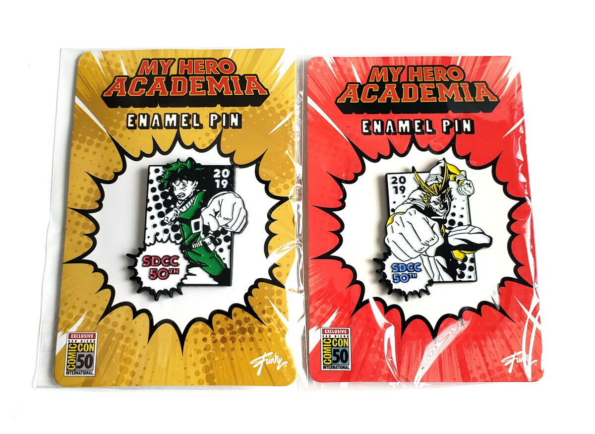 MY HERO ACADEMIA Enamel PIN Set Of 2 SDCC 50TH Anniversary ALL MIGHT ...