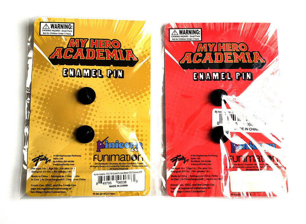 MY HERO ACADEMIA Enamel PIN Set Of 2 SDCC 50TH Anniversary ALL MIGHT ...
