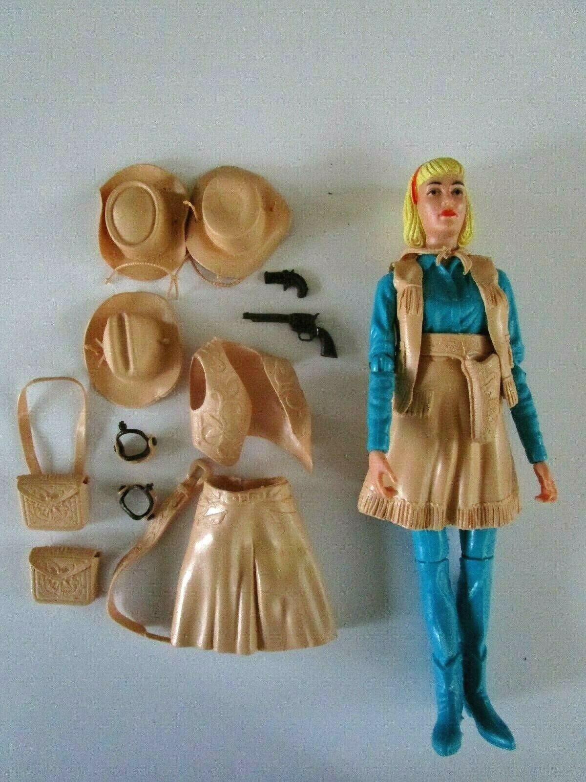 Vintage Marx Jane West Jointed 11 " Cowgirl Doll With Outfits | #14368567