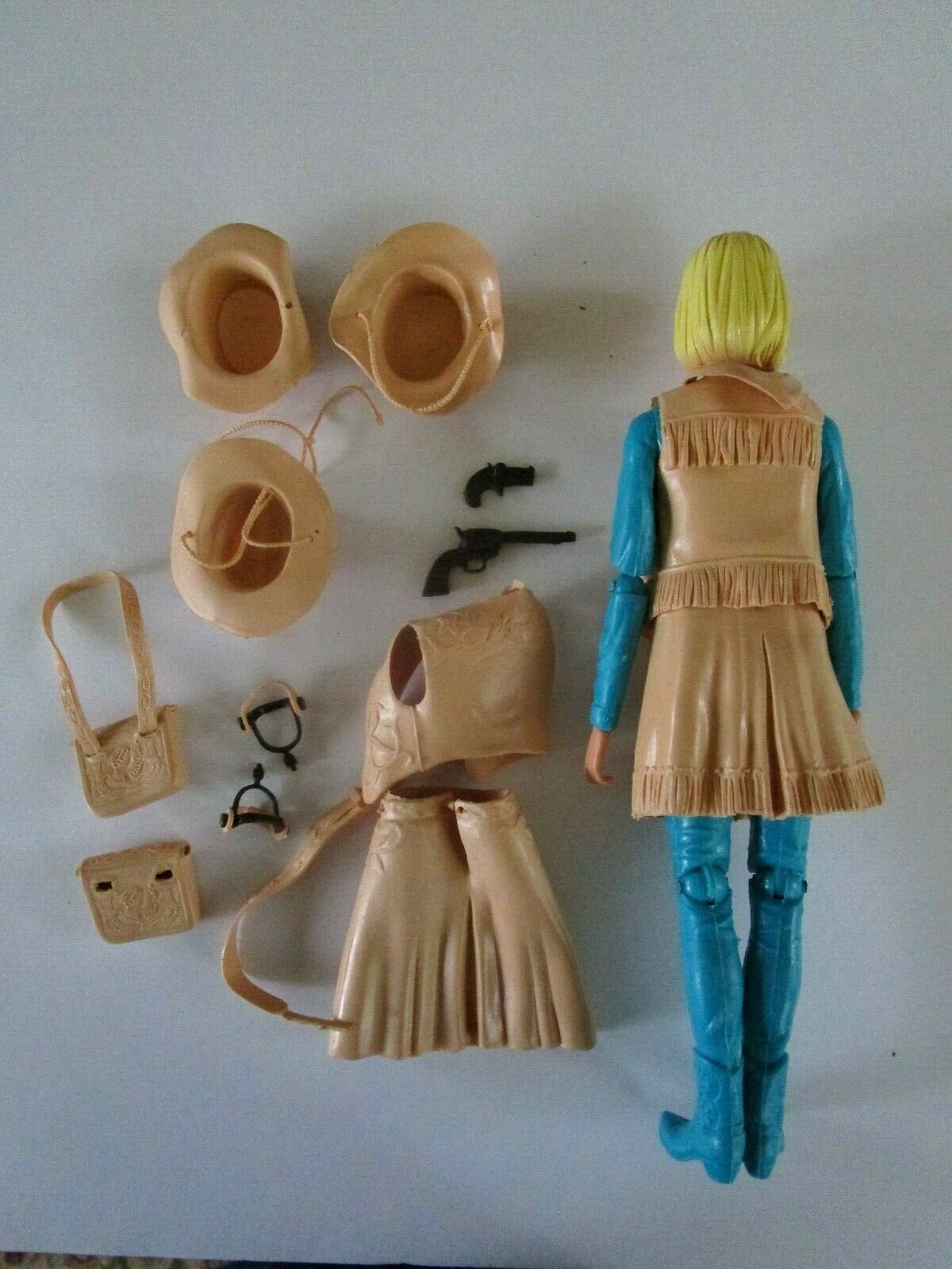 Vintage Marx Jane West Jointed 11 " Cowgirl Doll With Outfits | #14368567