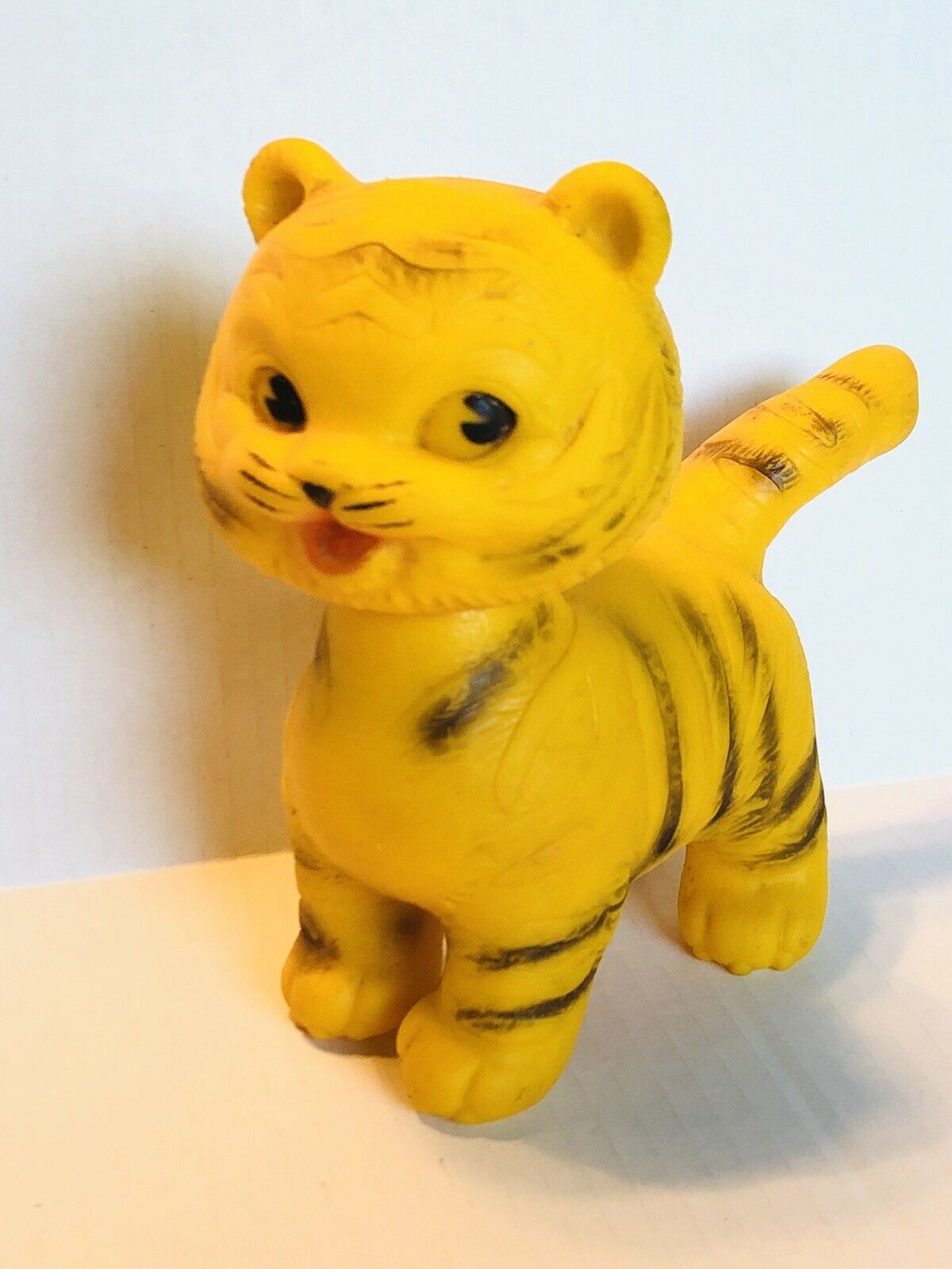Vintage 1965 Edward Mobley Rubber Tiger Squeak Toy Arrow Industries ...