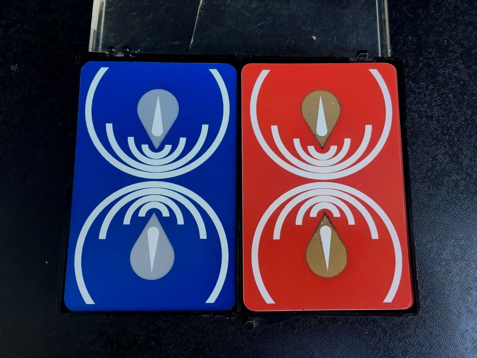Vintage Astor All Plastic Playing Cards Double Deck Abstract Design Red ...
