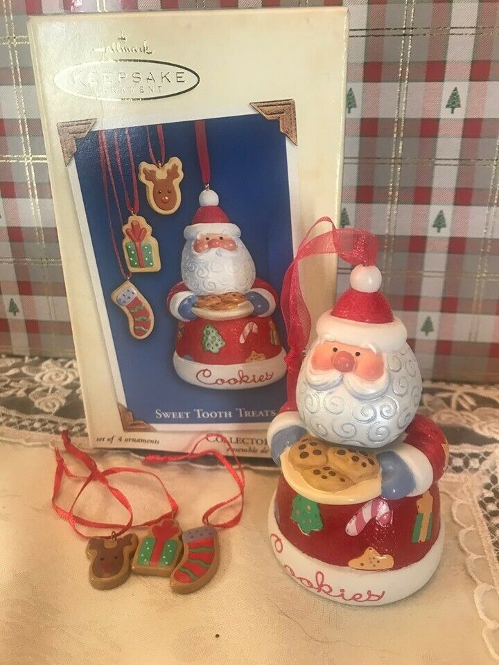 HALLMARK SWEET TOOTH TREATS 2 SERIES 2003 CHRISTMAS ORNAMENTS SANTA ...