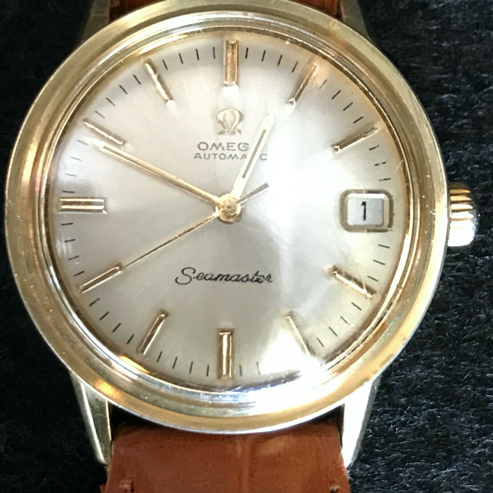 Vintage 14 K Gold Filled Omega SeaMaster Automatic With Date, Keeps ...