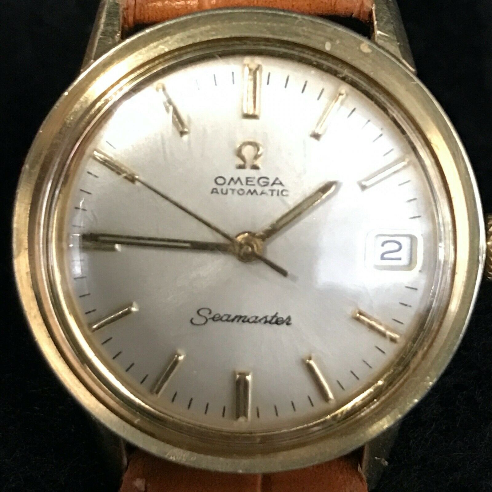 Vintage 14 K Gold Filled Omega SeaMaster Automatic With Date, Keeps ...