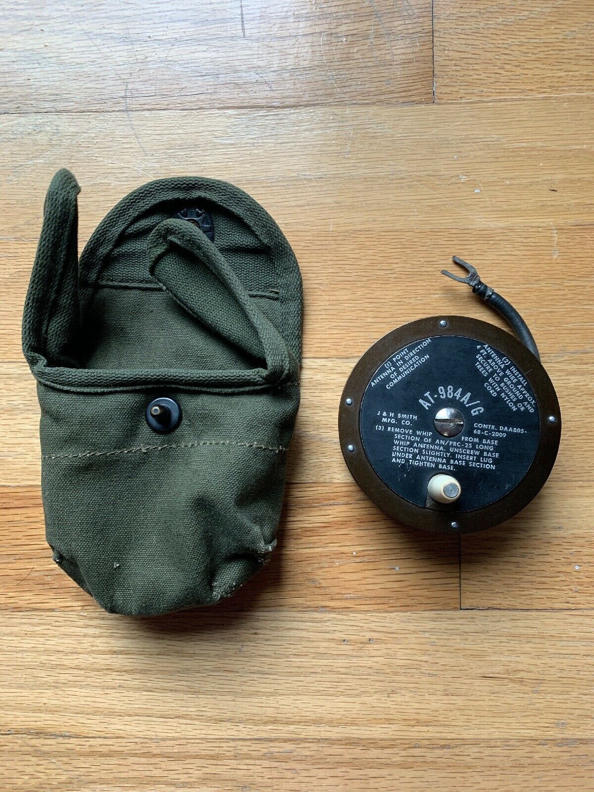 MILITARY SURPLUS RADIO ANTENNA AT - 984 A/G PRC FISH REEL FIELD PHONE ...