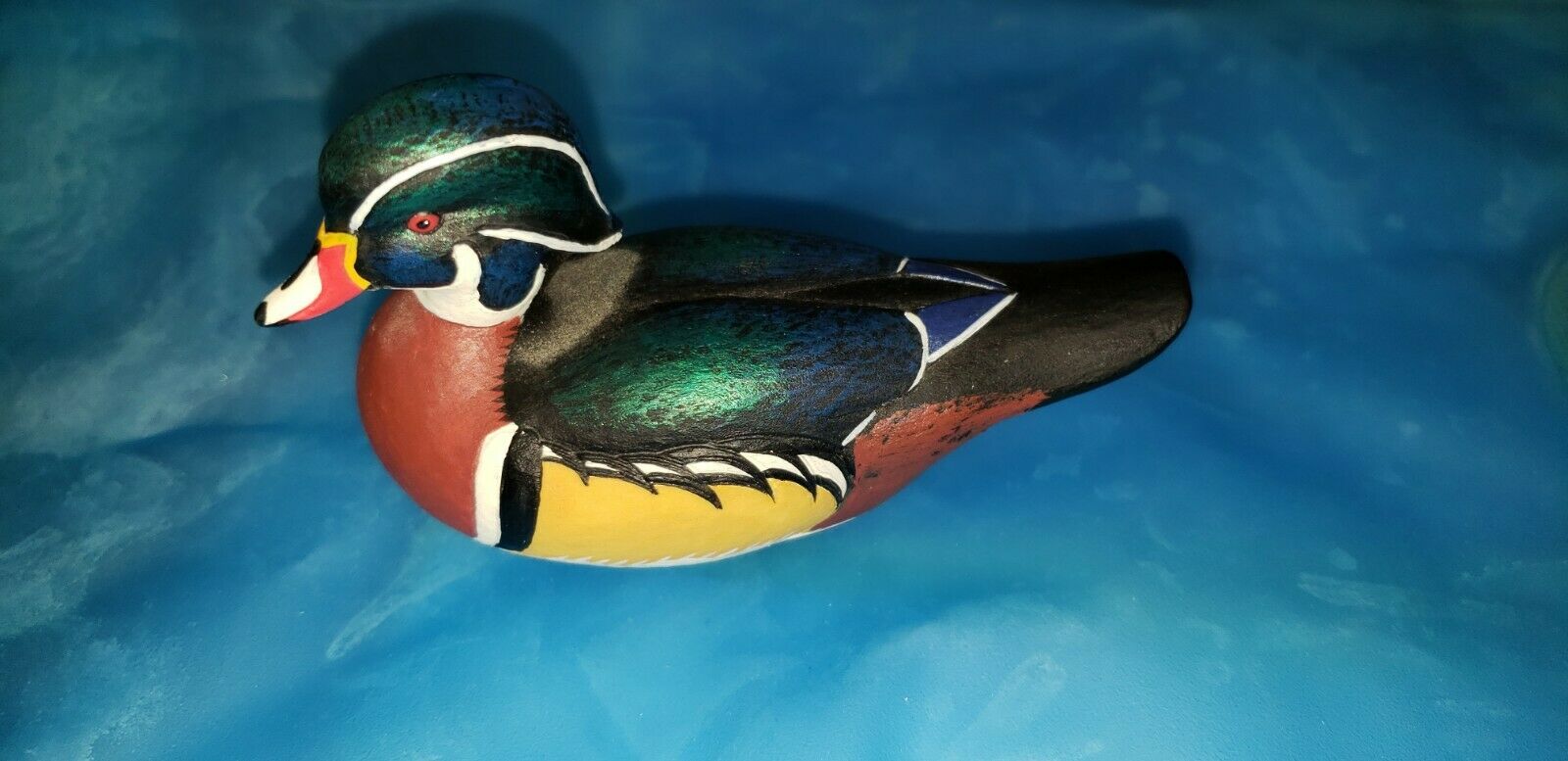 Ducks Unlimited 2000 Jett Brunet Miniature Wood Duck Decoy | #14524520