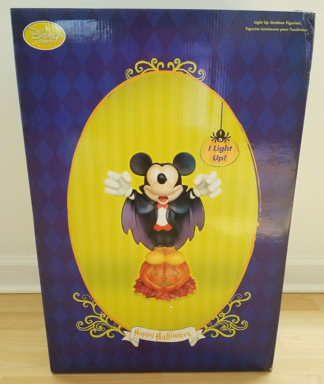 Disney Mickey Mouse Vampire Light Up Pumpkin Halloween Figurine | #14261760