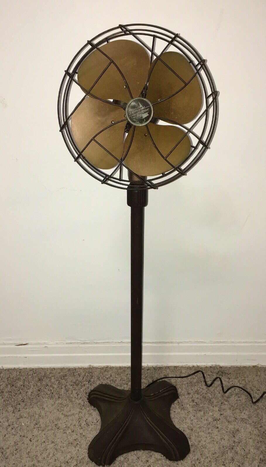 Emerson Electric 6250 - AF Brass Blade Oscillating Fan On Cast Iron ...