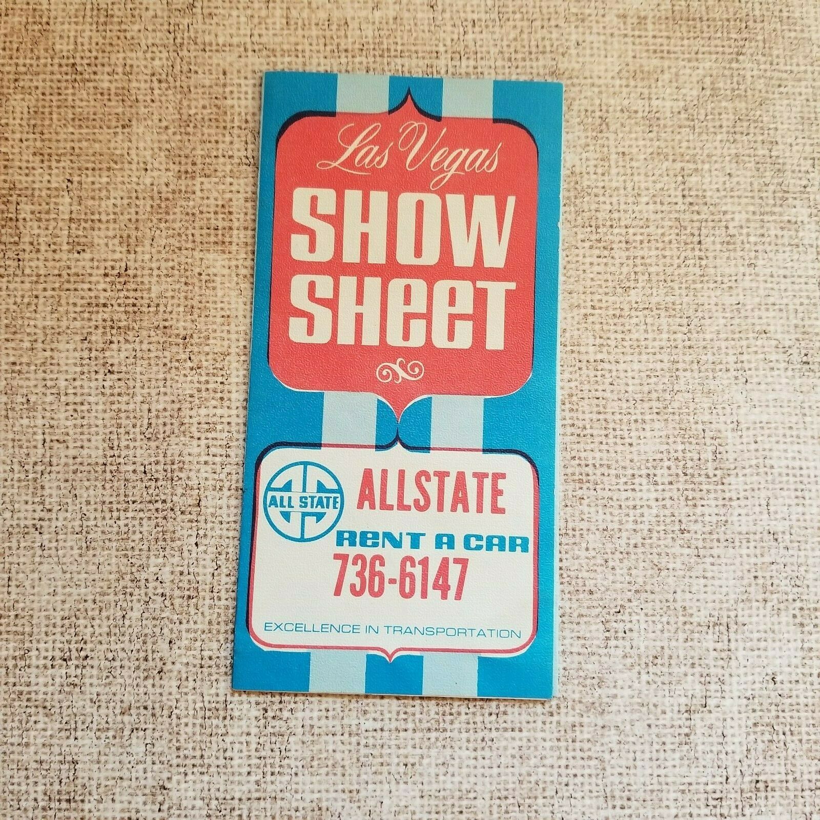 Vintage Show Sheet ALLSTATE A Car 1973 Las Vegas Nevada | #14397205