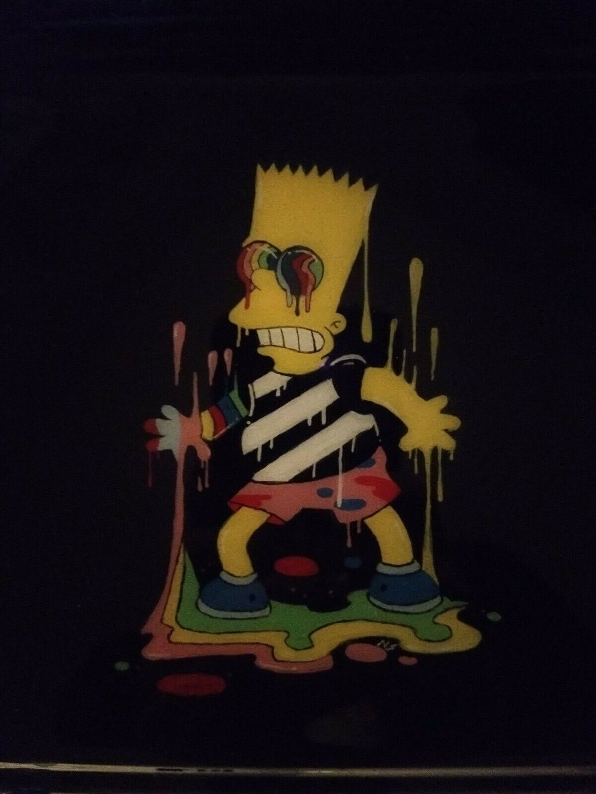 Rare Bart Simpson Tray Handpainted Epoxy. One Of A Kind | #14333524