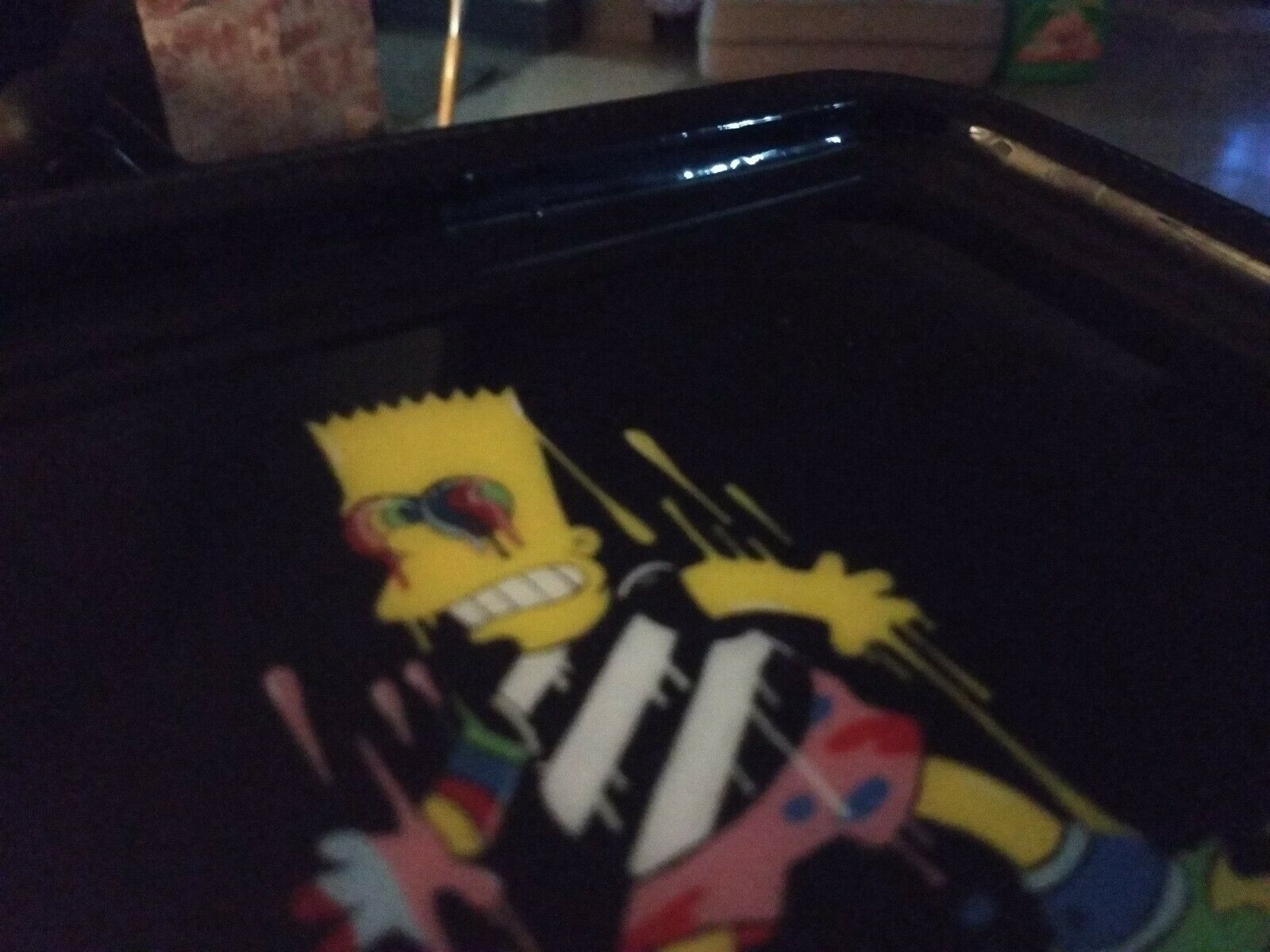 Rare Bart Simpson Tray Handpainted Epoxy. One Of A Kind | #14333524